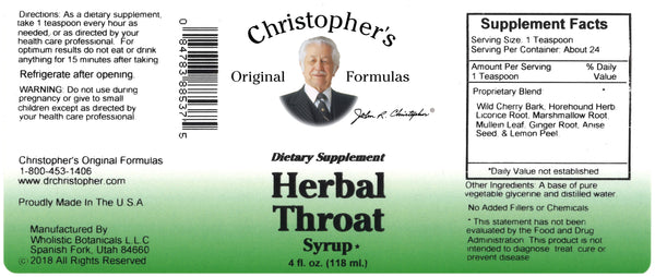 Herbal Throat Syrup – Life Balm